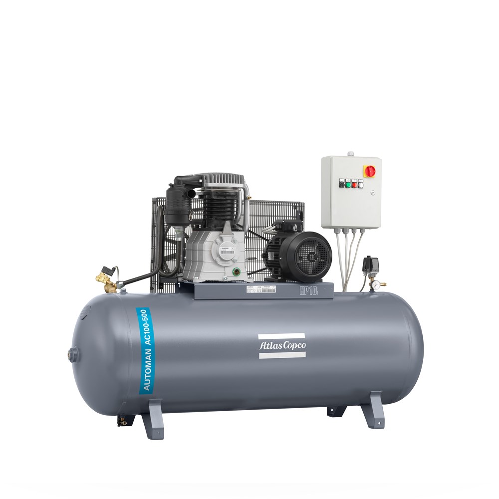 Atlas Copco AC75E500 – 7,5 HK kompressor 15 bar, 500 L